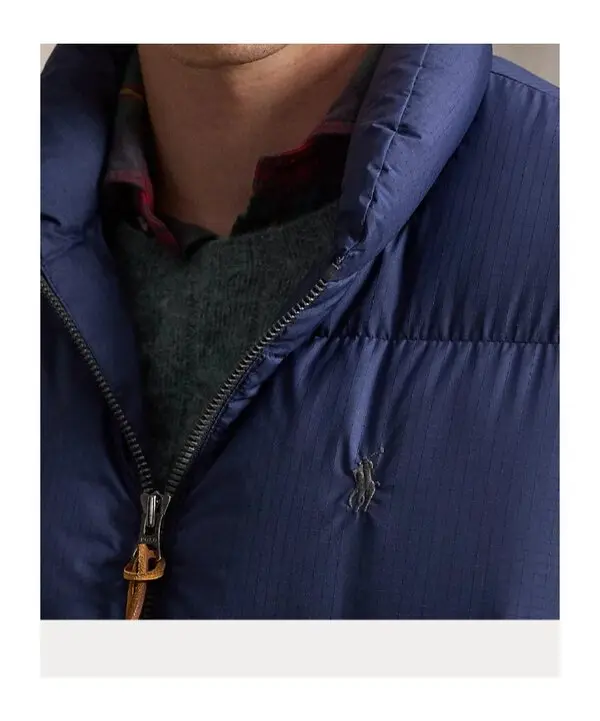 Polo Ralph Lauren Logo-embroidered Zipped Padded Jacket - Blue
