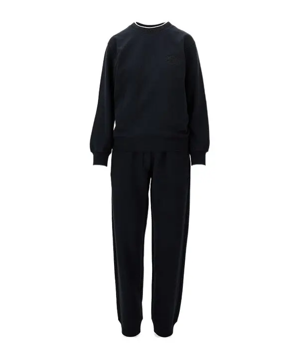 Emporio Armani Logo-embroidered Tracksuit - Black