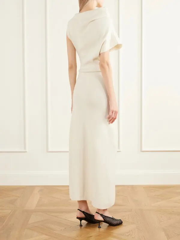 Proenza Schouler Asymmetric Wool-blend Midi Dress