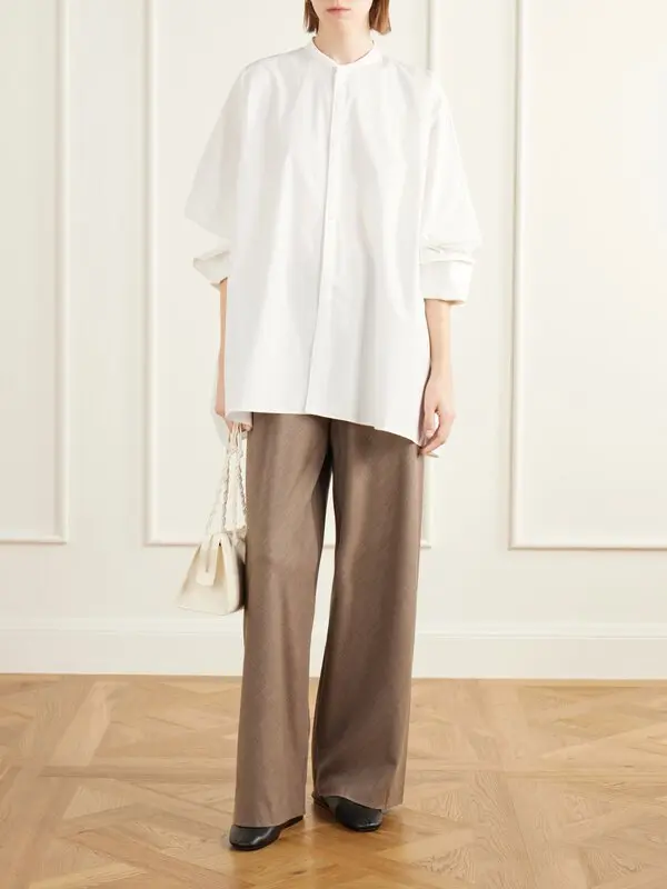 Maria Mcmanus Wool-blend Wide-leg Pants