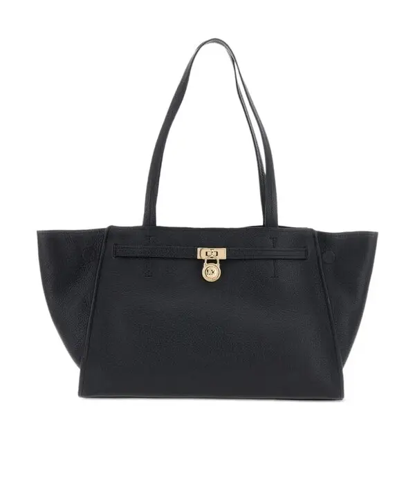 Michael Kors Hamilton Moderne Large Leather Tote Bag - Black