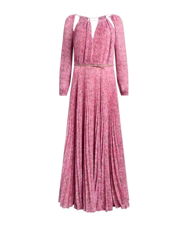 Max Mara Flower-pleated Dress - Pink