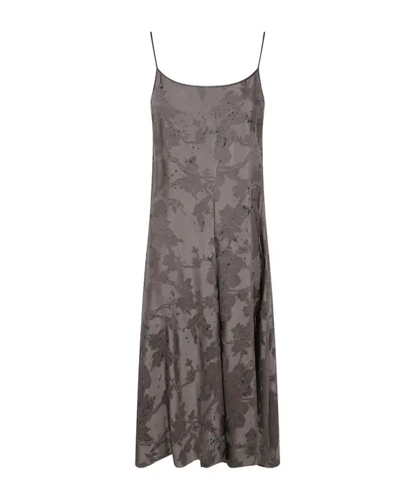 UMA WANG Spaghetti-strap Dress - Brown Blue