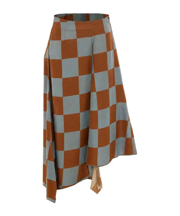 UMA WANG Asymmetrical Skirt - Brown