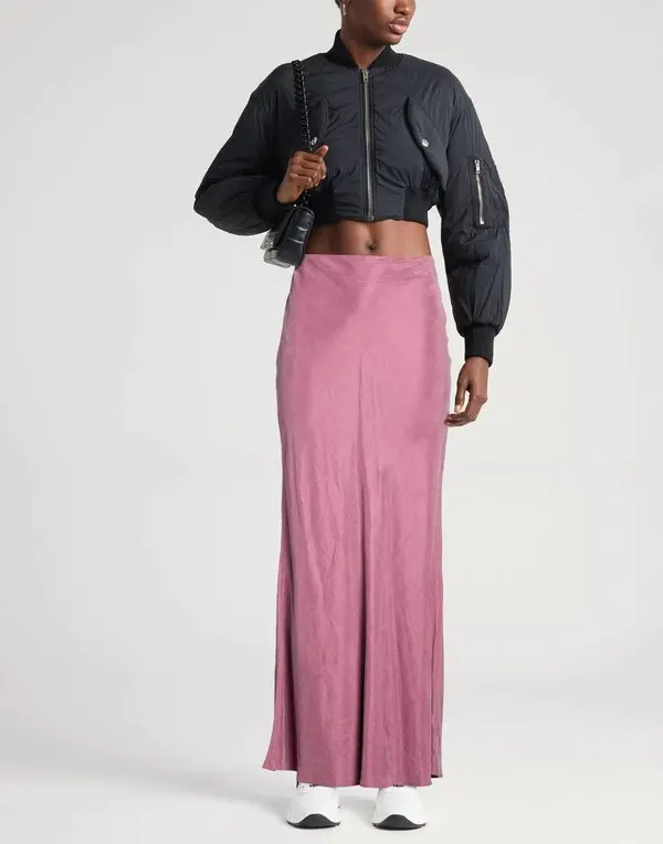 Max Mara Solid-color Satin Umbrella Skirt