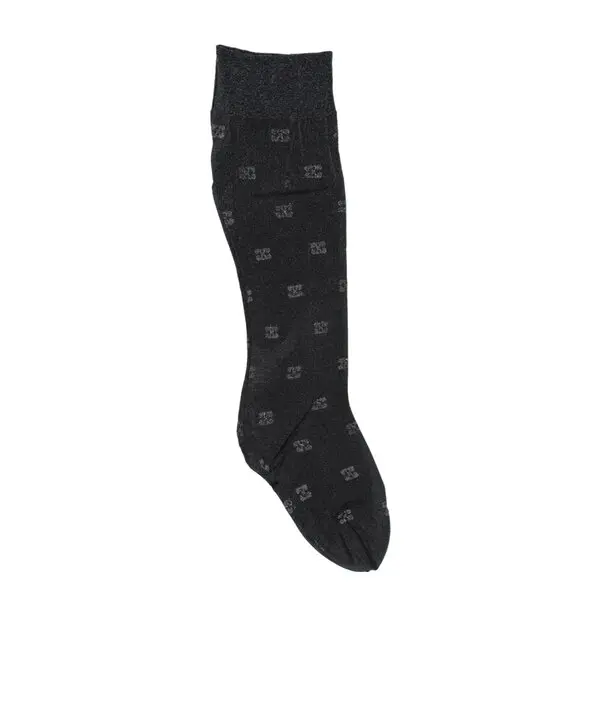 GANNI Two-color Metal High Socks