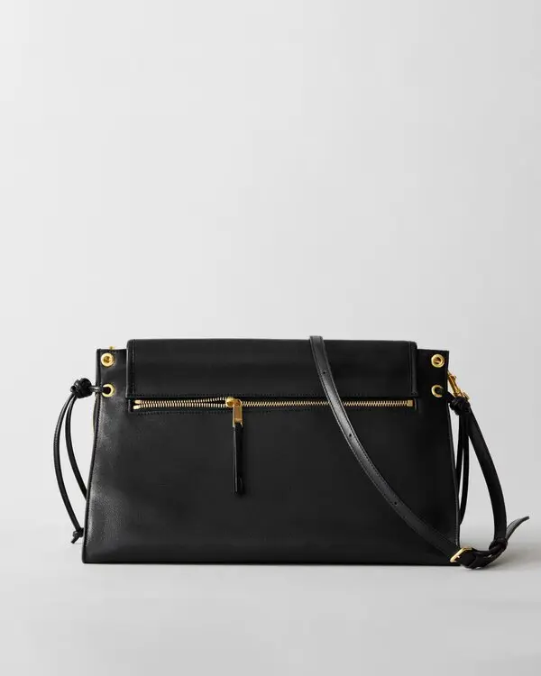 Celine Soft Triomphe Wedge In Supple Shiny Lambskin