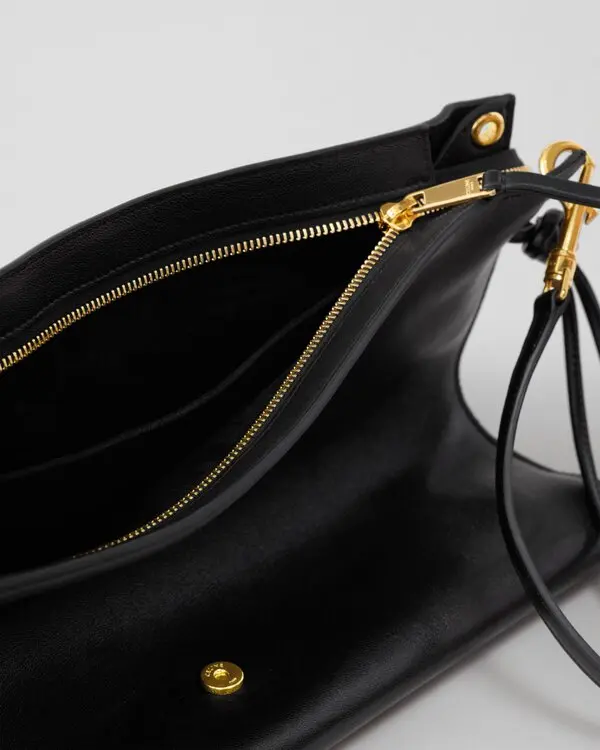 Celine Soft Triomphe Wedge In Supple Shiny Lambskin