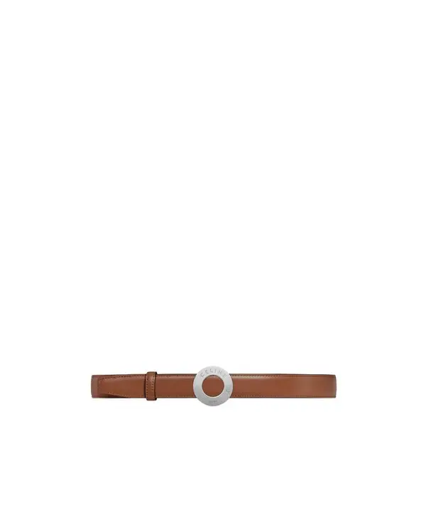 Celine 25mm Double-sided Leather Belt With Disc Buckle