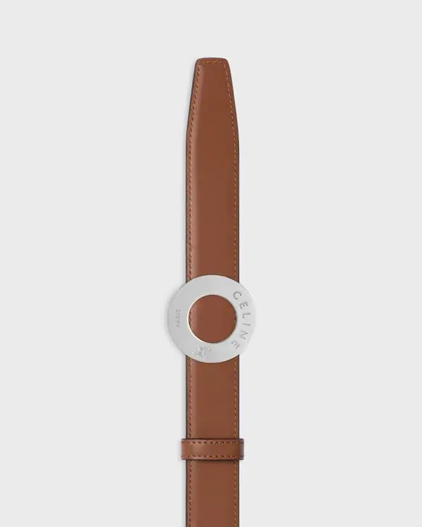 Celine 25mm Double-sided Leather Belt With Disc Buckle