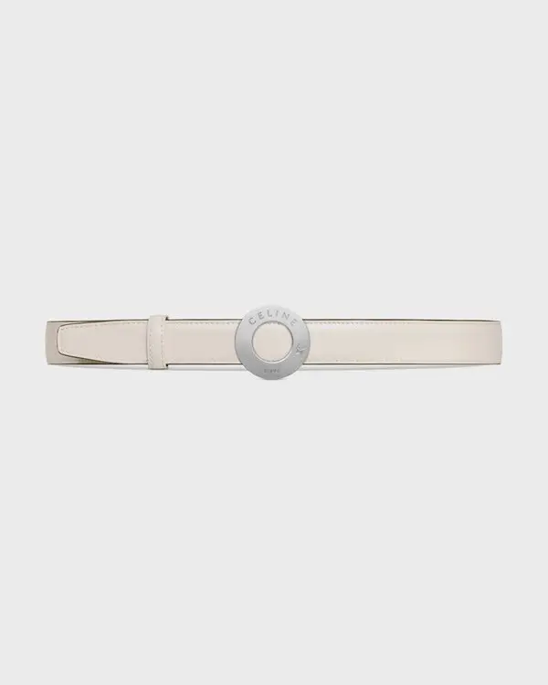 Celine 25mm Double-sided Leather Belt With Disc Buckle