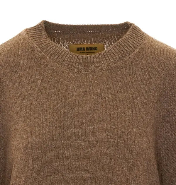 UMA WANG Crew Neck Ribbed Sweater
