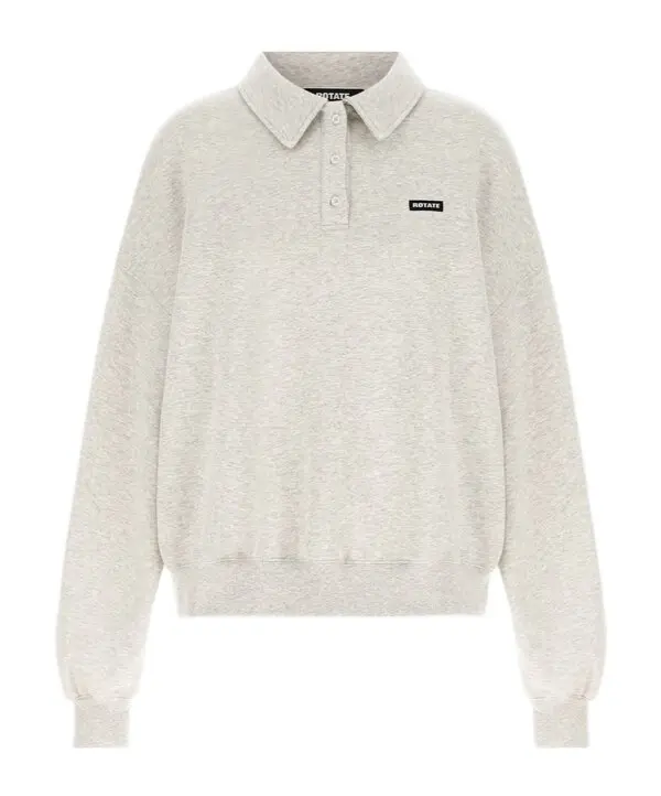ROTATE BY BIRGER CHRISTENSEN Logo Patch Polo Sweatshirt