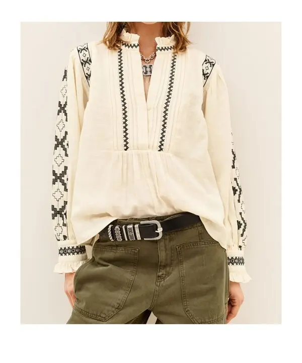 Ba&sh Long-sleeved Shirt With Pleat Details