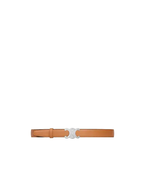 Celine Triumphal Brand Belt Buckles And Reversible Leather Belts - Brown