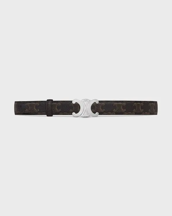 Celine Triumphal Brand Belt Buckles And Reversible Leather Belts