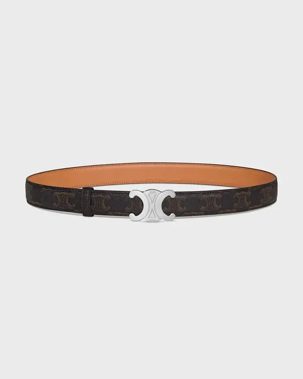 Celine Triumphal Brand Belt Buckles And Reversible Leather Belts