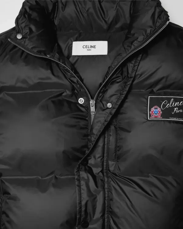 Celine Puffer Jacket In Light Nylon