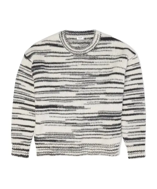 Celine Crewneck Sweater In Brushed Alpaca Mohair