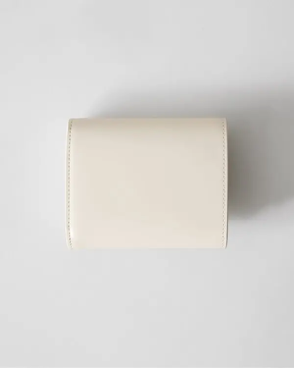 Celine Small Flap Wallet Triomphe In Shiny Calfskin And Enamel