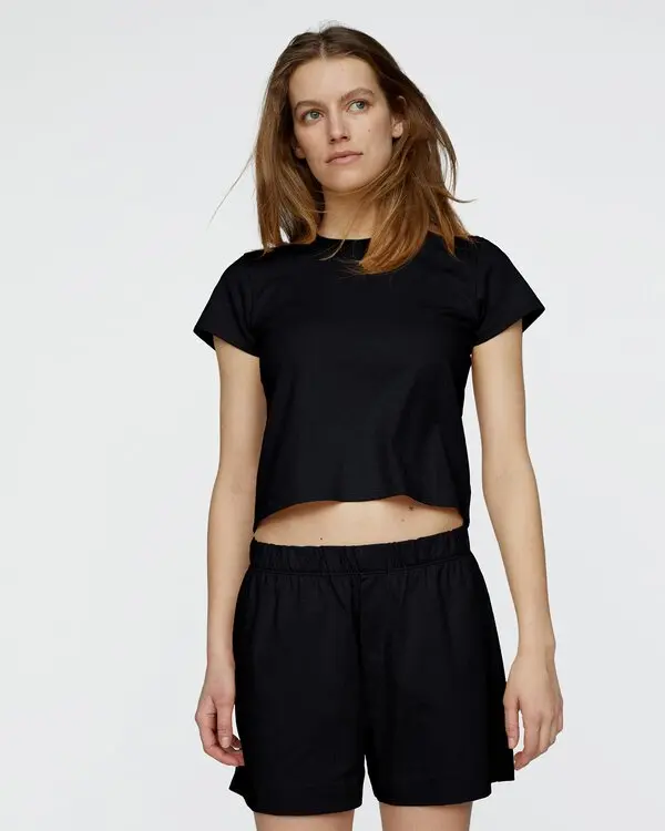 ATM Anthony Thomas Melillo Heavyweight Jersey Cropped T-shirt Cotton