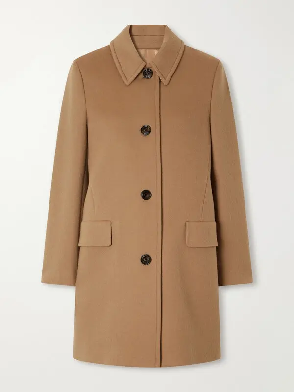 Burberry Gosford Wool And Cashmere-blend Felt Coat - Brown