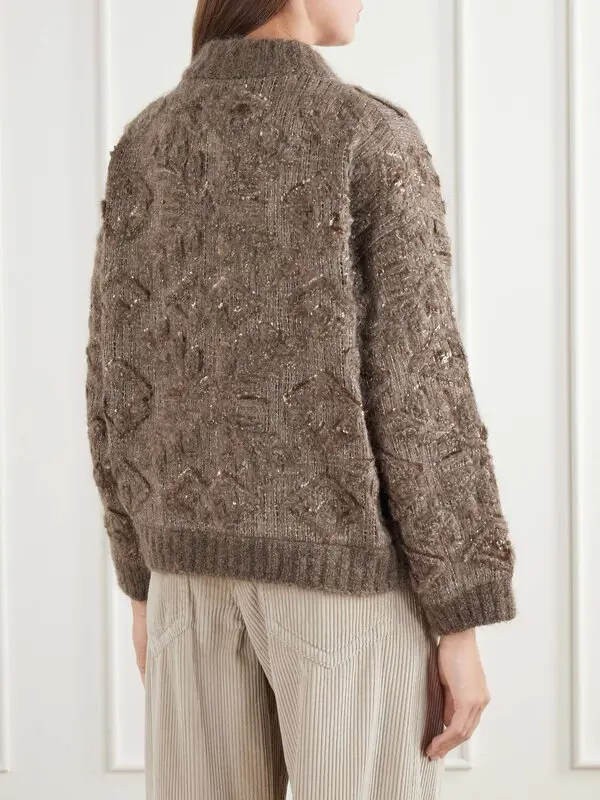 Brunello Cucinelli Sequin-embellished Jacquard Sweater