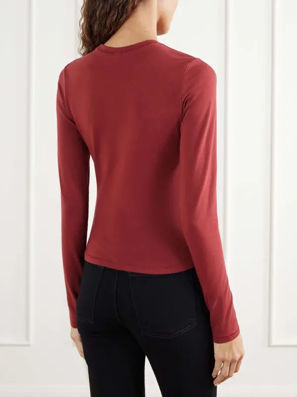 SKIMS Stretch-cotton Jersey Top - Red
