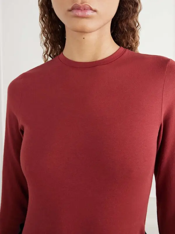 SKIMS Stretch-cotton Jersey Top - Red