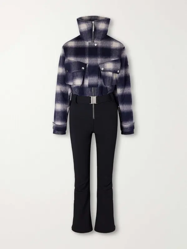 Cordova Telluride Belted Checked Wool-blend Ski Suit