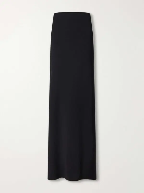 COLLEEN ALLEN Ruched Stretch-crepe Maxi Skirt