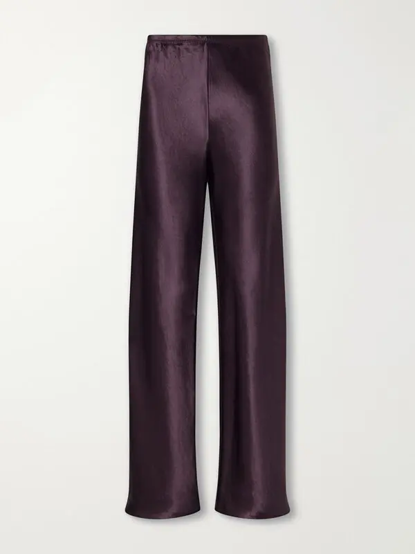 Maria Mcmanus Satin Straight-leg Pants