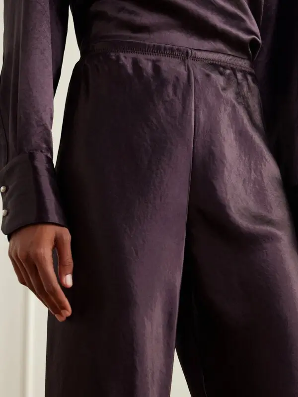 Maria Mcmanus Satin Straight-leg Pants