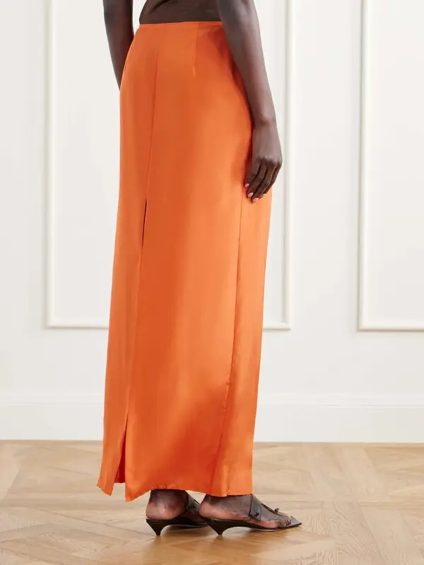 COLLEEN ALLEN Silk-habotai Maxi Skirt