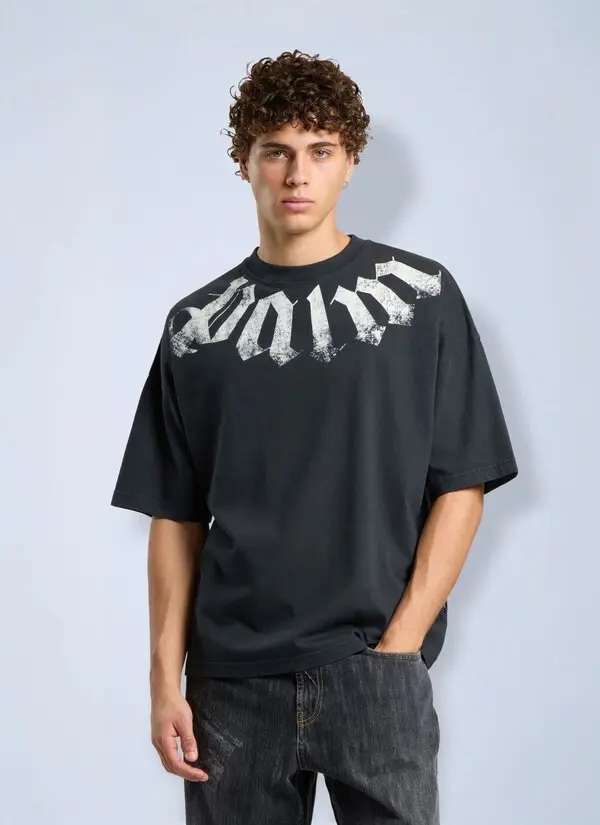 Palm Angels Big Neck Logo Loose Tee
