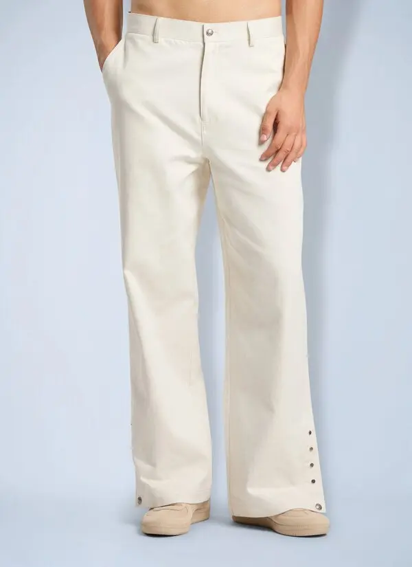 Palm Angels Palm Tree Loose Trousers - White