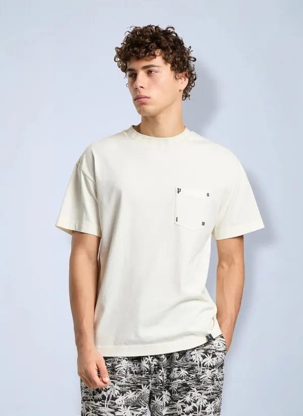 Palm Angels Palm Ribbed Regular T-shirt - White