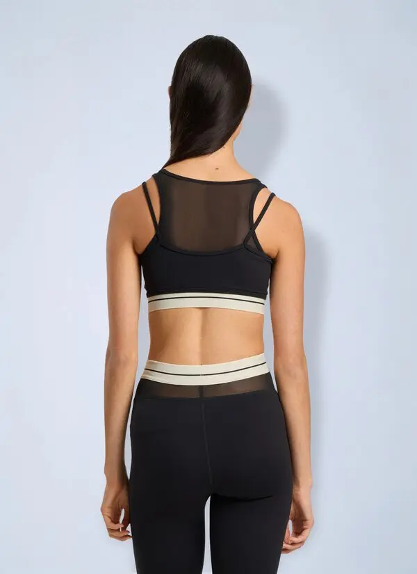Palm Angels Logo Mix Layer Active Top