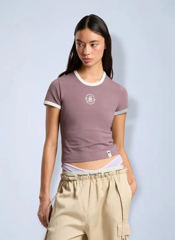 Palm Angels Lions Herald Slim T-shirt - Purple