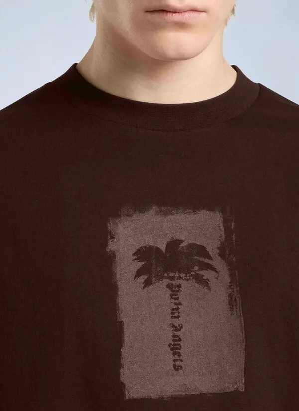 Palm Angels Brushed Palm Tree Regular Tee