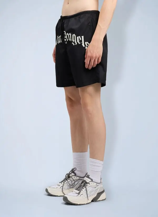 Palm Angels Curved Logo Classic Swimshort