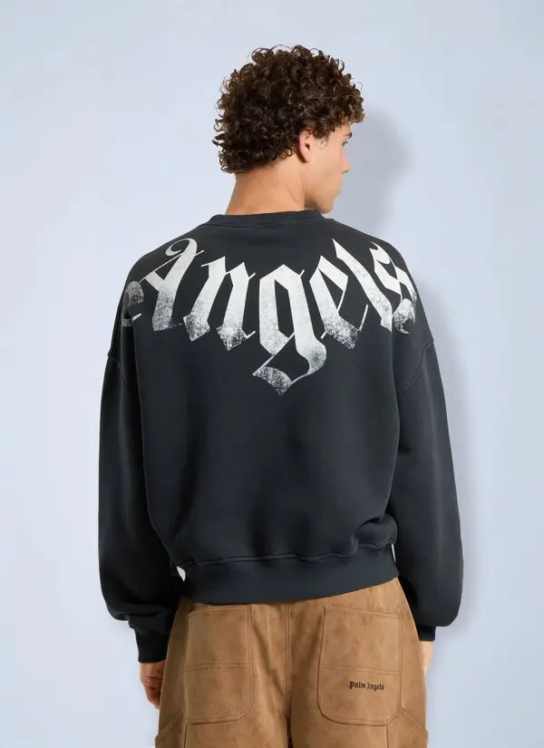 Palm Angels Big Neck Logo Loose Sweatshirt