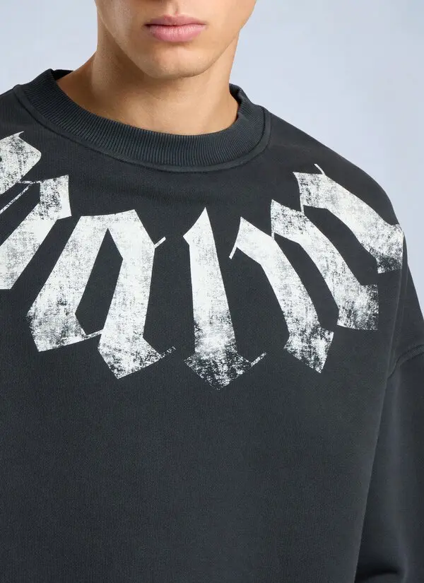 Palm Angels Big Neck Logo Loose Sweatshirt