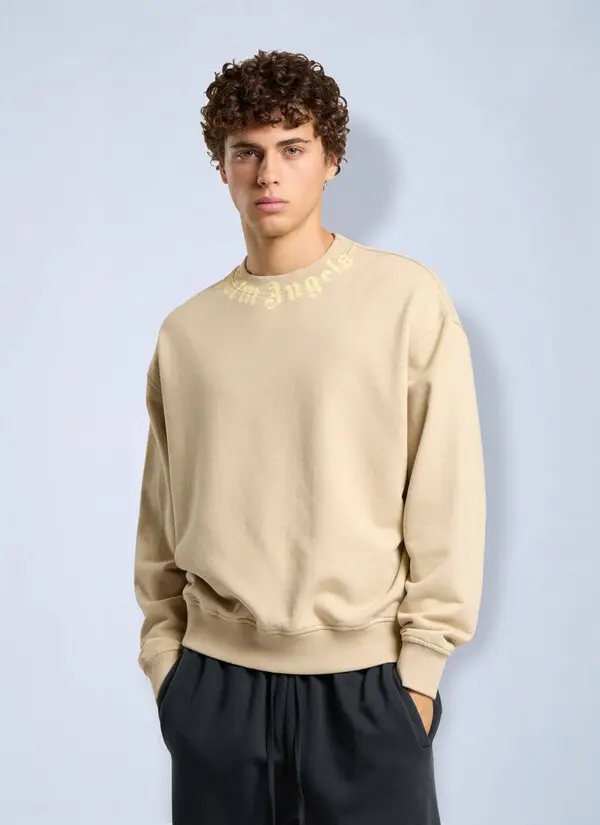 Palm Angels Neck Logo Regular Crew