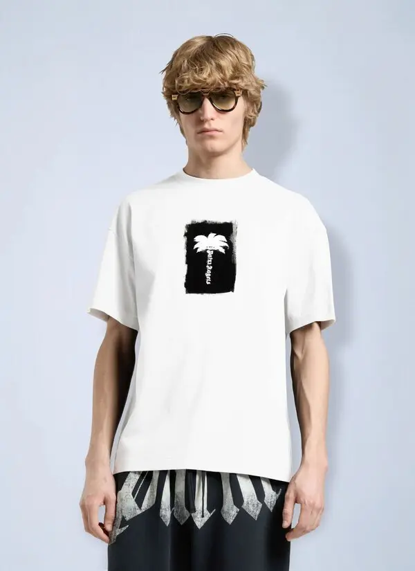 Palm Angels Brushed Palm Tree Regular Tee
