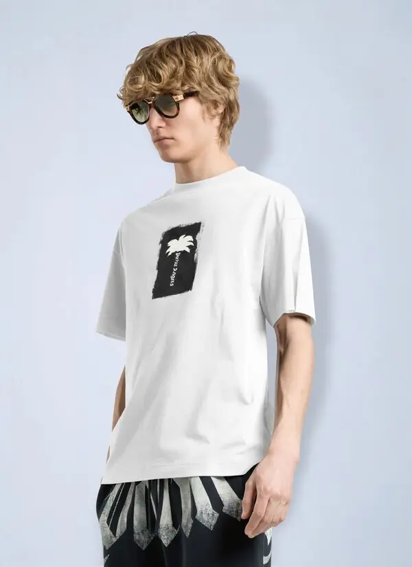 Palm Angels Brushed Palm Tree Regular Tee