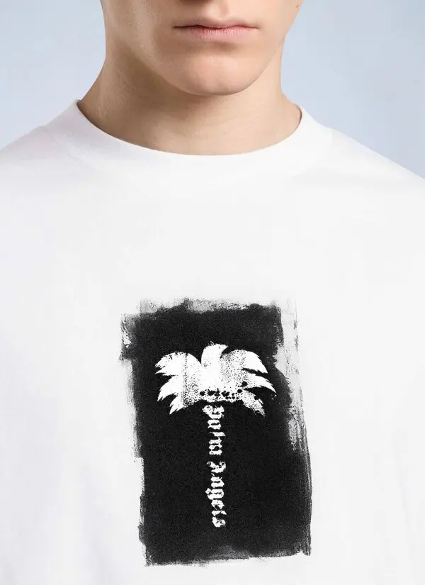 Palm Angels Brushed Palm Tree Regular Tee