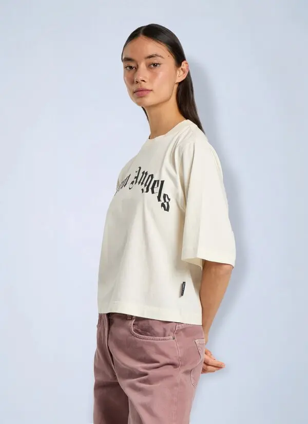 Palm Angels Curved Logo Boxy T-shirt