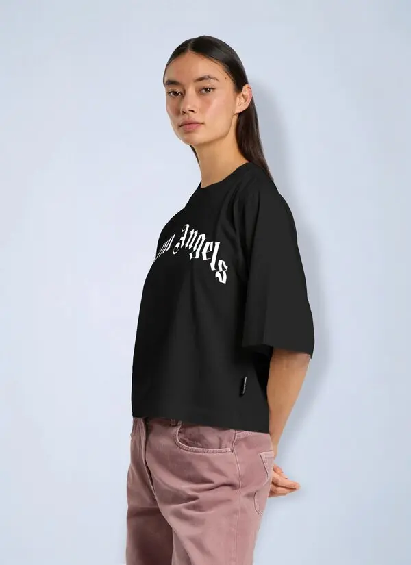 Palm Angels Curved Logo Boxy T-shirt