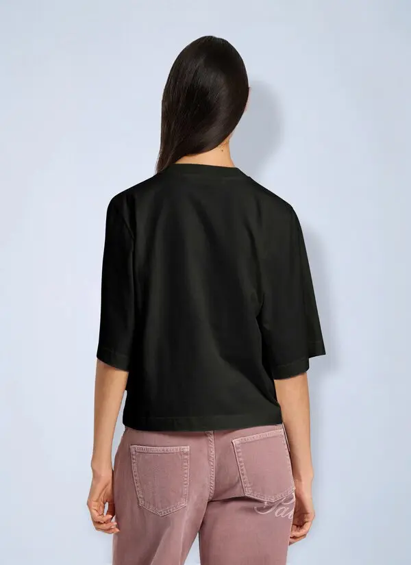 Palm Angels Curved Logo Boxy T-shirt